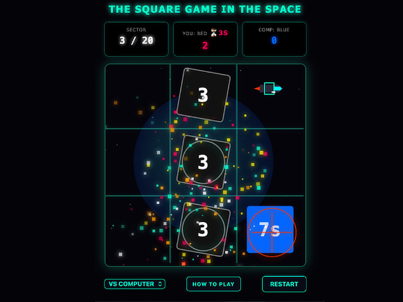 The Square game in the space by Eddy Kinol