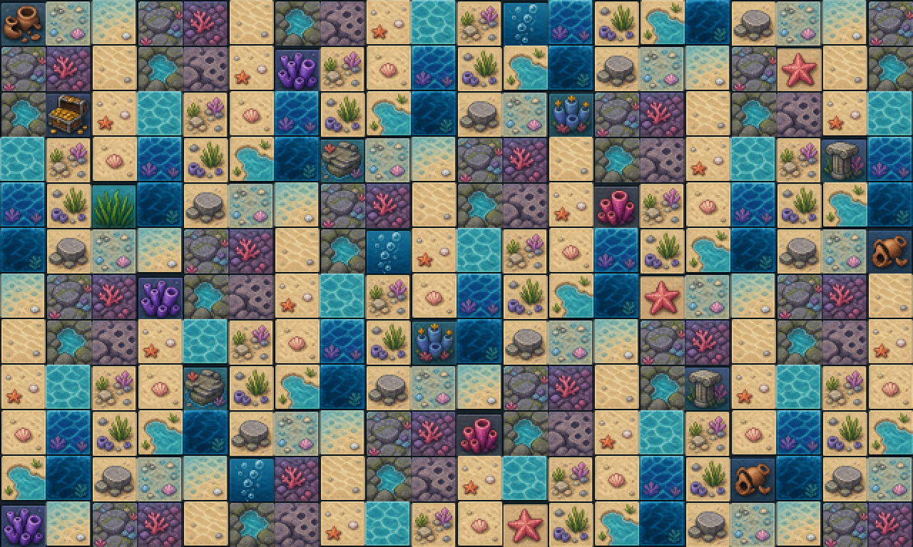 Ocean Reef Pixel Tileset Pack by godboyhappy