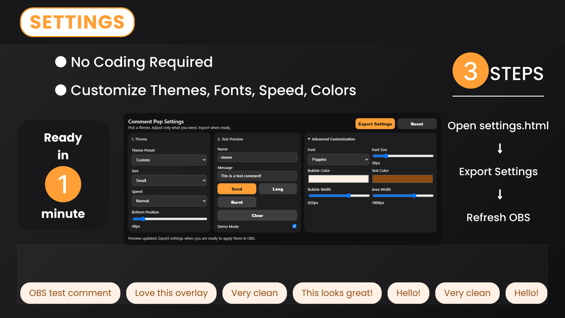 Comment Pop Overlay – Animated Chat Overlay for OBS by Mel_desu