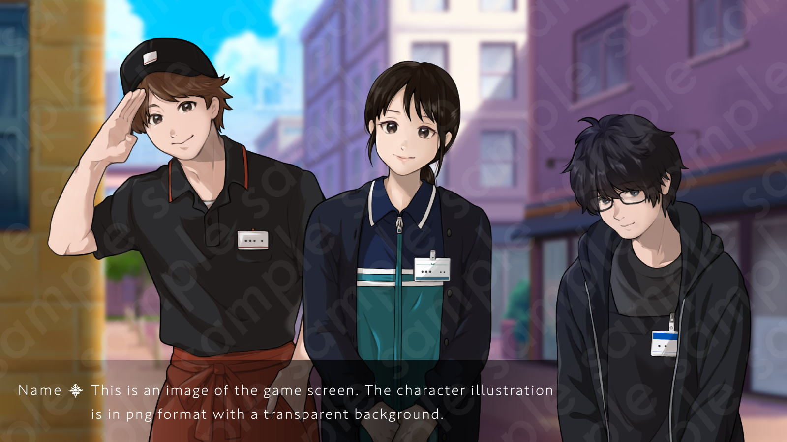 [Character Sprite] Shy Otaku Shop Clerk – Black-Haired Male NPC with ...