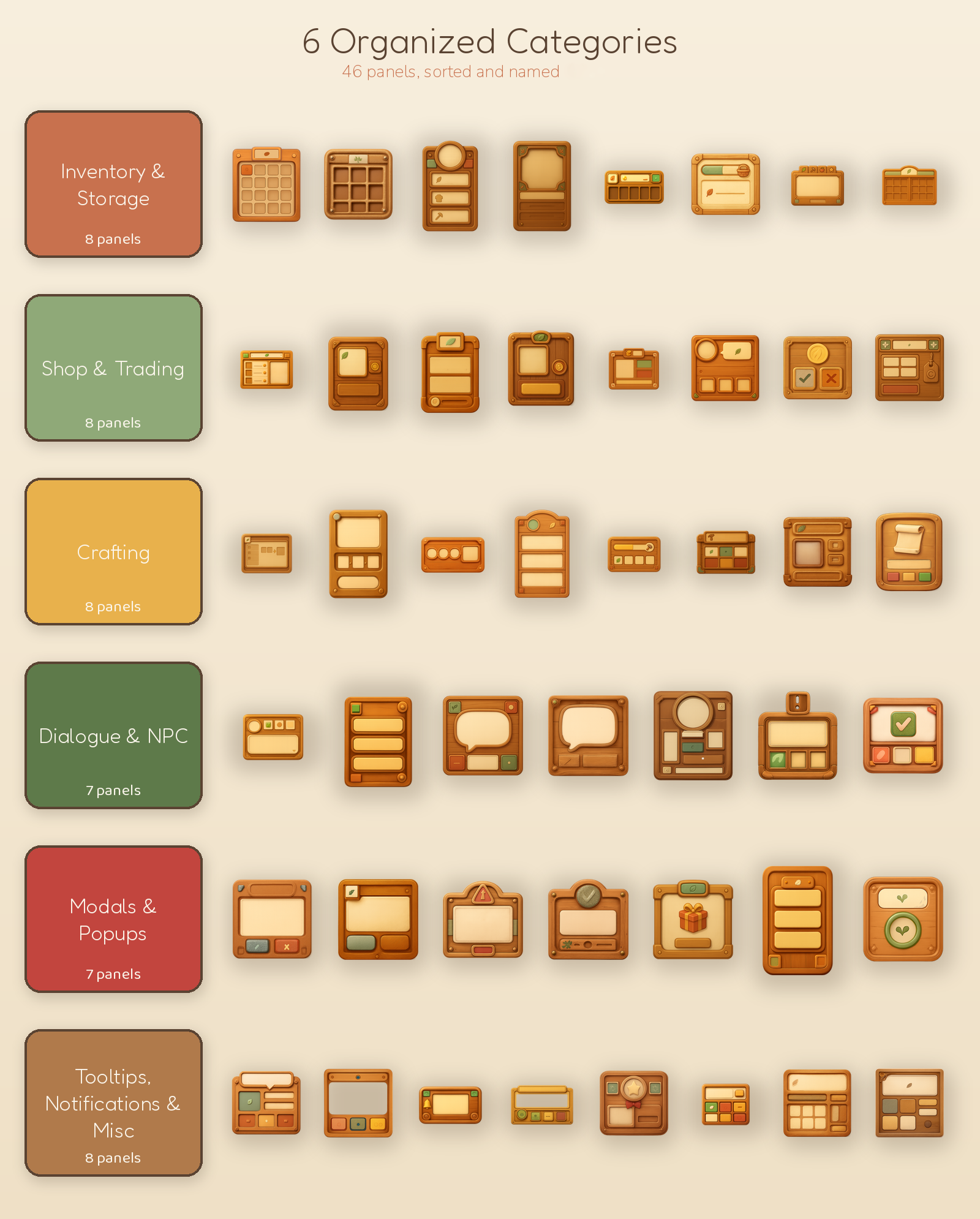 Cozy Farming UI Kit — Pack 03 Is Here! - Cozy Farming UI Kit: Panels ...