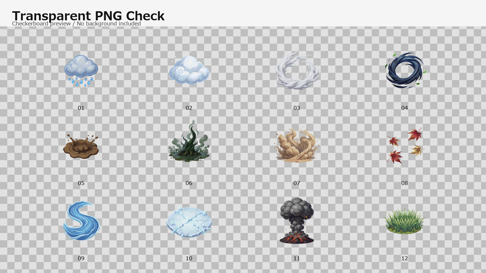 Fantasy RPG Weather, Environment & Terrain Effect Icons - 12 ...