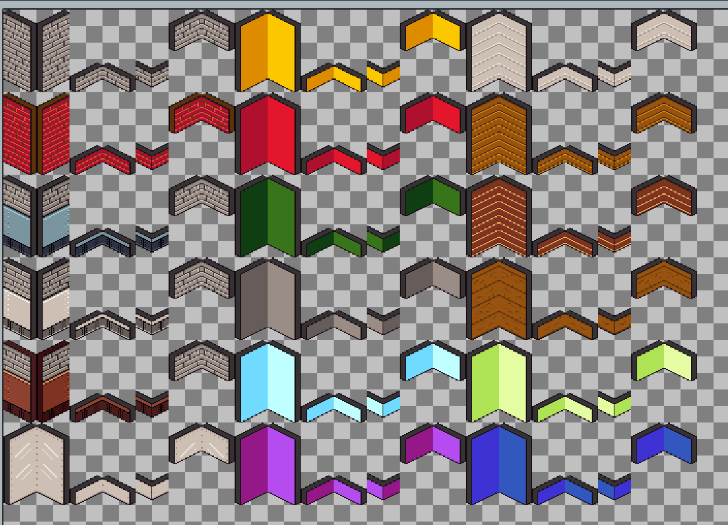 [FREE]Modular walls&floors Isometric Pixel art by Kipperfalcon