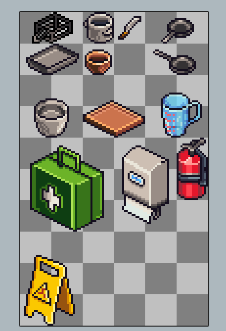 Food Factory Isometric Pixel art 48x48 by Kipperfalcon