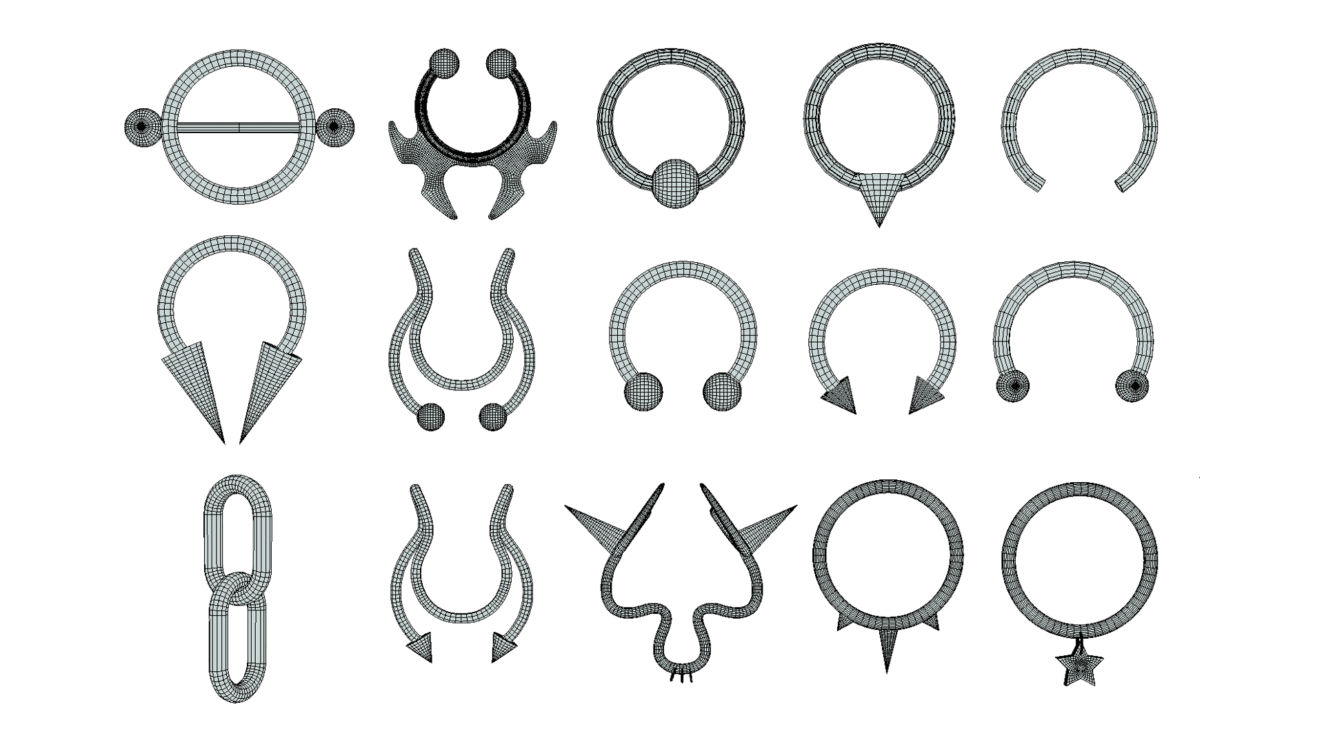 Piercing Mega Pack - 100 Pieces in 1 by Nima