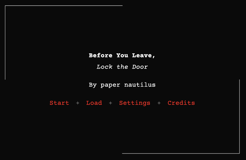 Before You Leave, Lock the Door by Paper Nautilus
