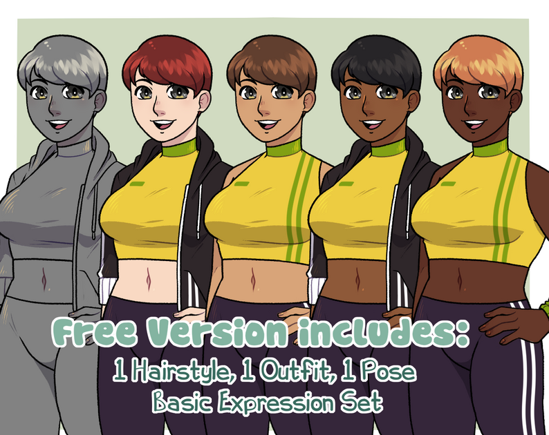 Modern Female Customisable Sprite by Fungii
