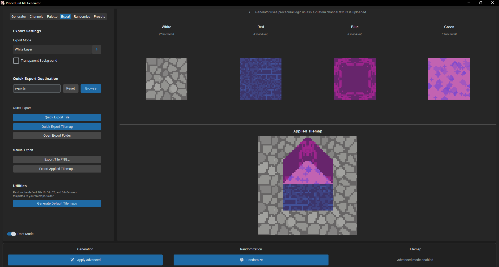 Update 4: Advanced Mode, Multiple Textures - Procedural Tile Generator ...