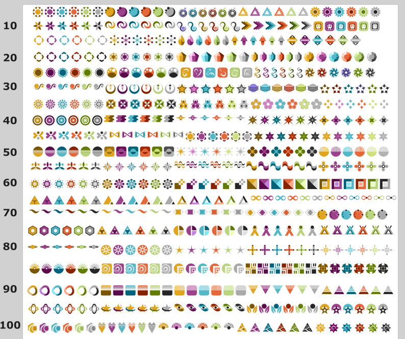 100 Vector Shapes Collection by Celyanae