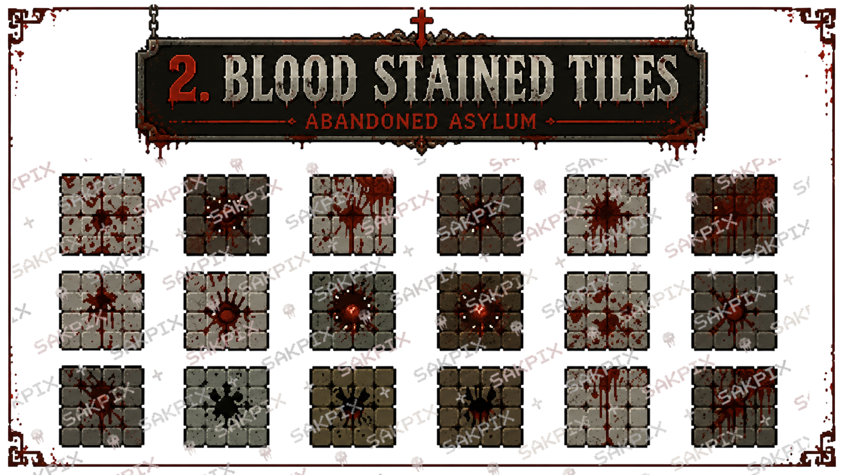 Abandoned Asylum — Horror Pixel Art Asset Pack by SakPix