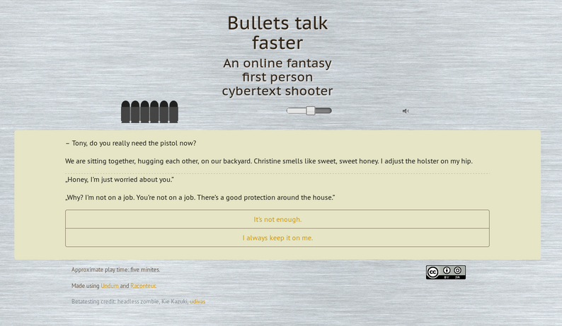 Bullets talk faster by Oreolek