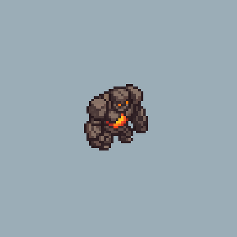 Earth Elemental - Animated RPG Enemy 32x32 by Pixel-Banner