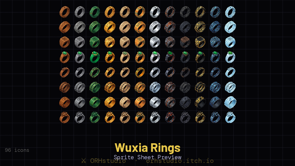 Wuxia Rings Icons — Now Available Free - Wuxia Rings Icons by ORHstudio