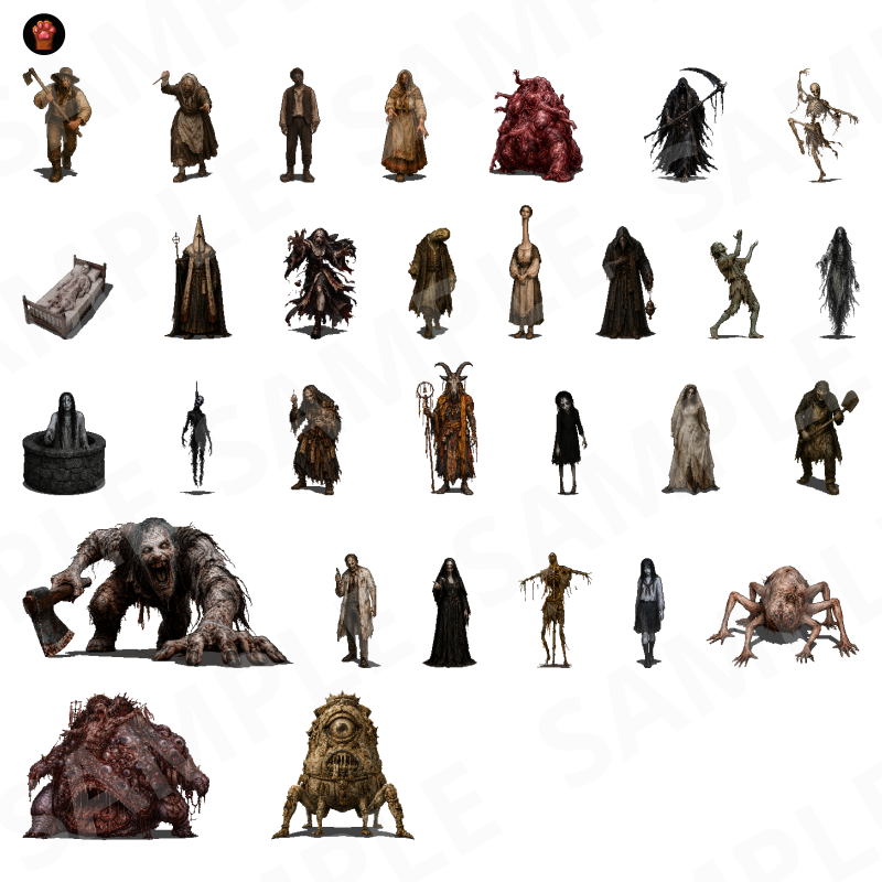 CP37 is here: 30 cursed village horror sprites - CP37 — 30 Pixel Horror ...