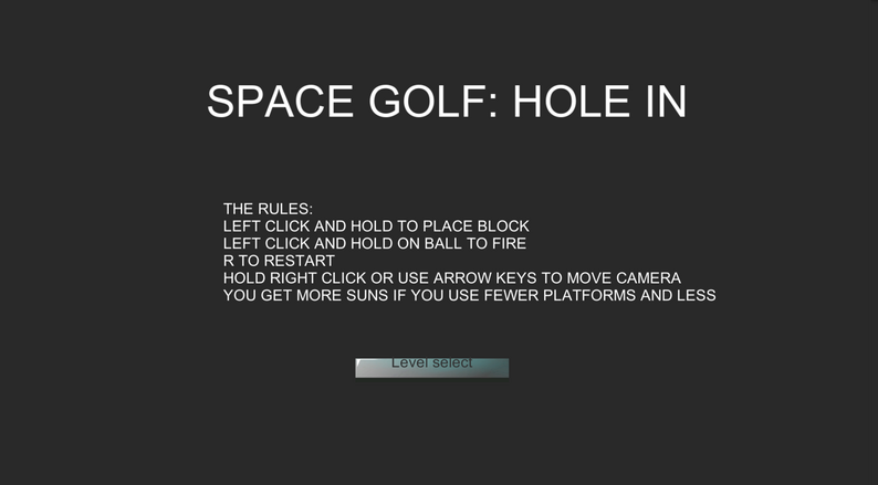 Space Golf: Hole In [Only] One by Kaith