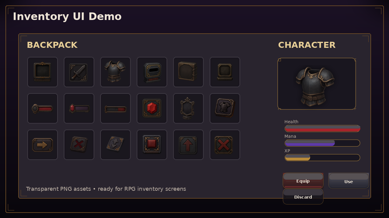 Dark Fantasy RPG Inventory UI Kit is now available - Dark Fantasy RPG ...