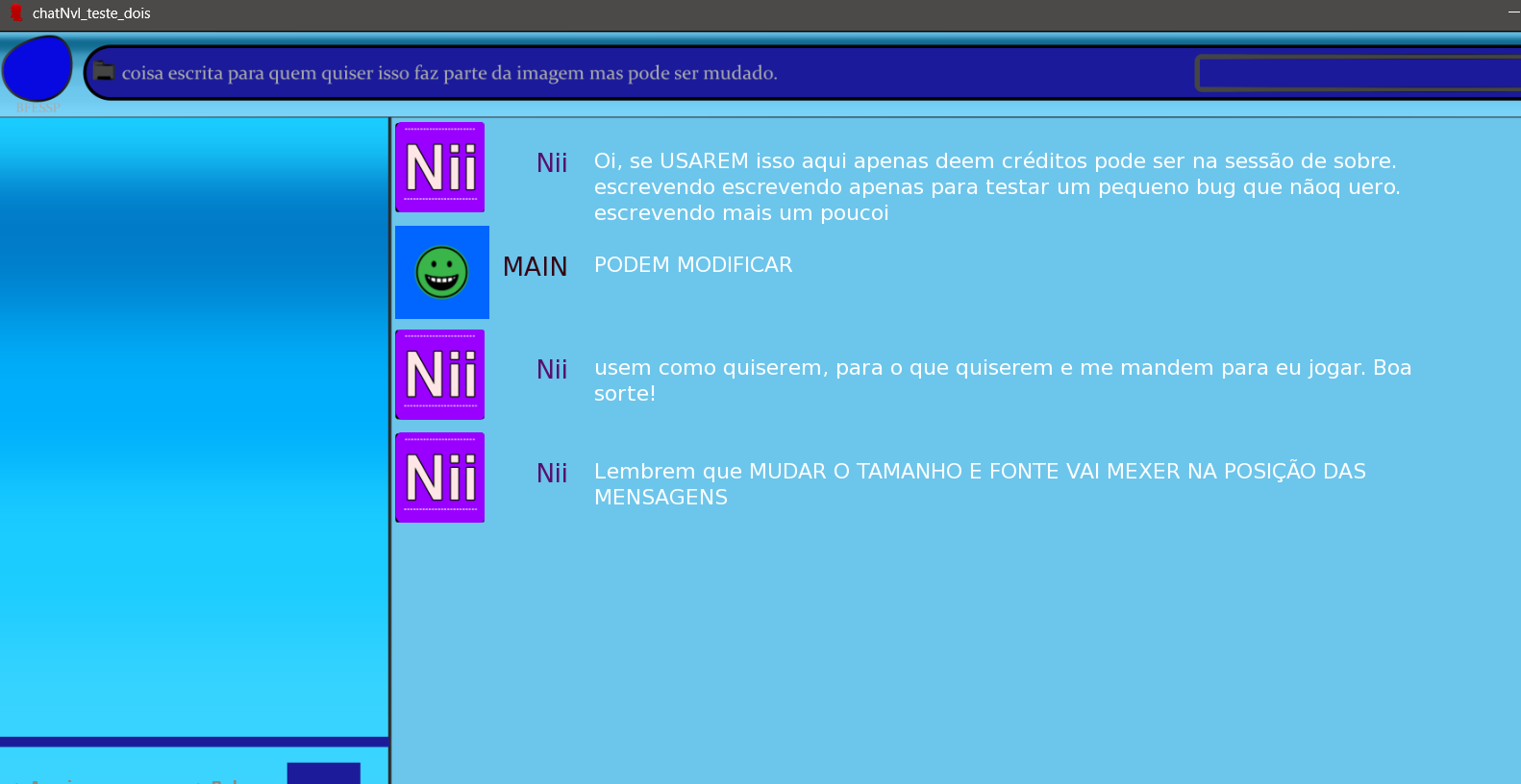 Bug do texto e do tamanho das letras resolvido - Chat sim para o Ren'py ...