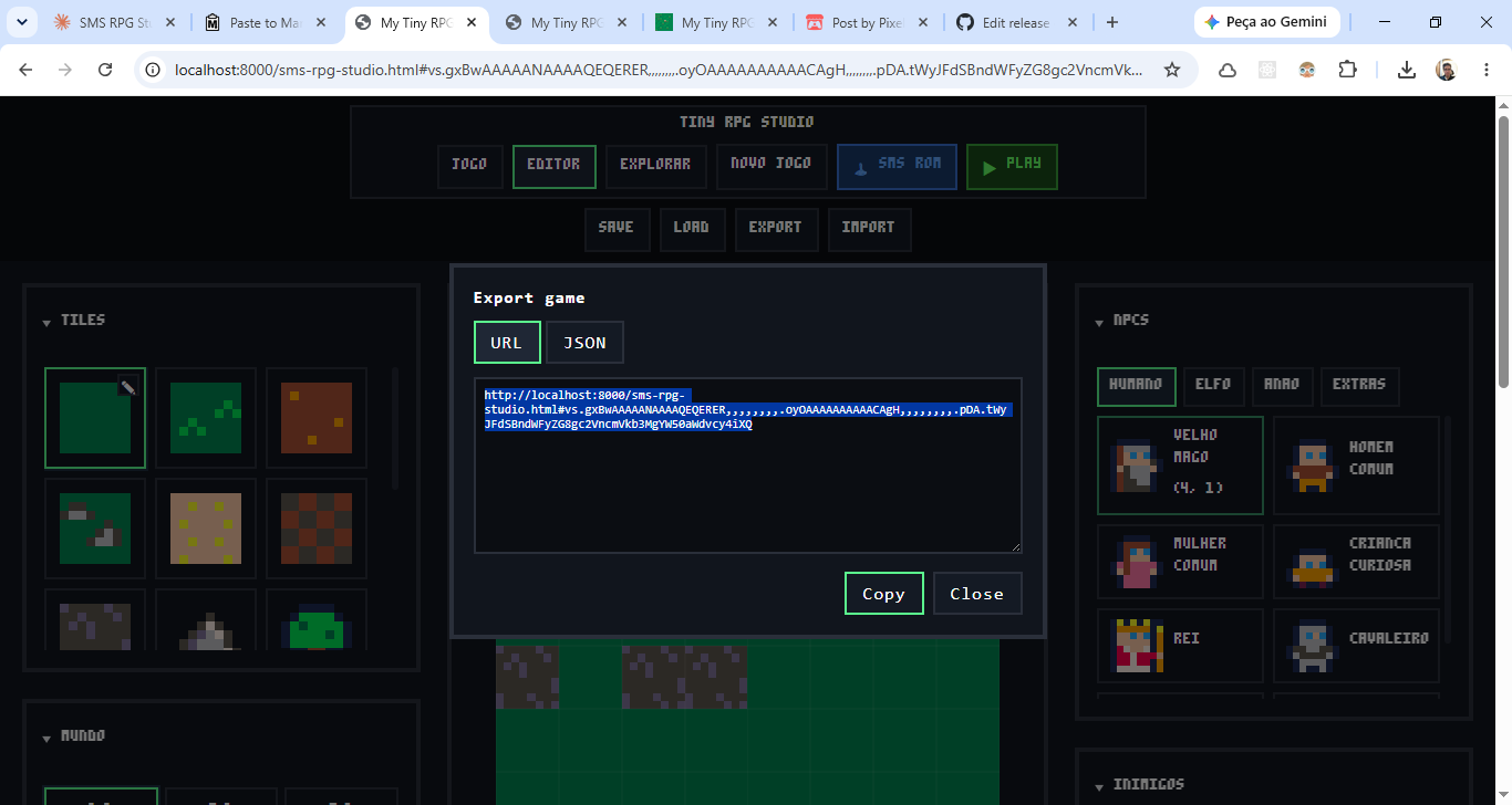 v0.12.0: Implement importing and exporting and fix saving - Tiny RPG ...
