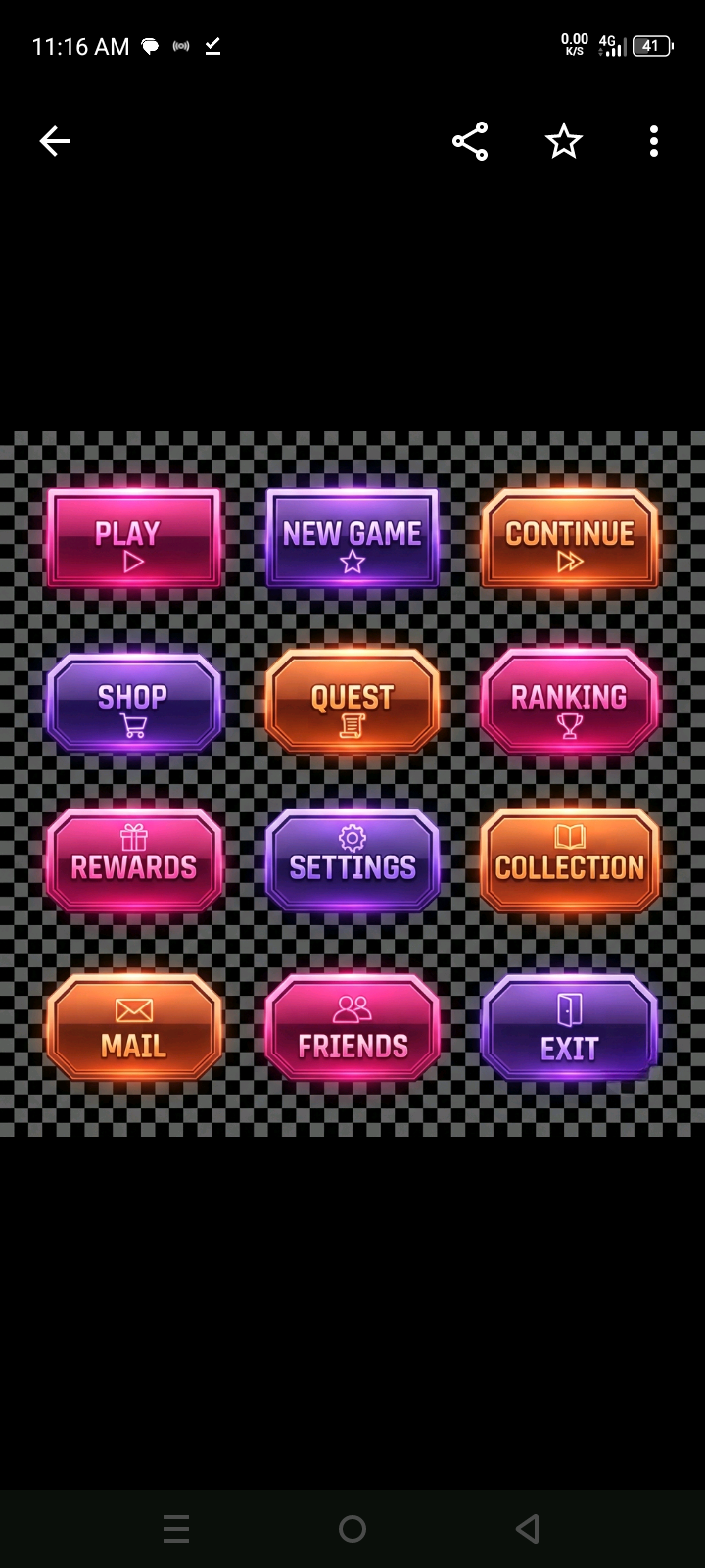 New Launch: Premium Neon Arcade Button UI Pack - Premium Neon Arcade ...