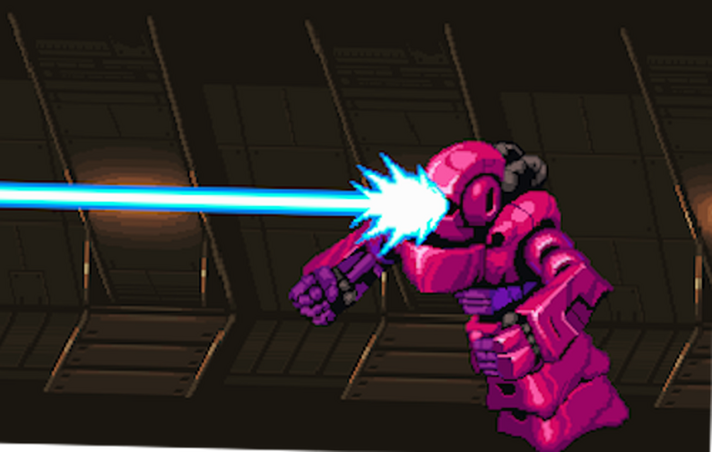 Warped Mecha Boss by ansimuz