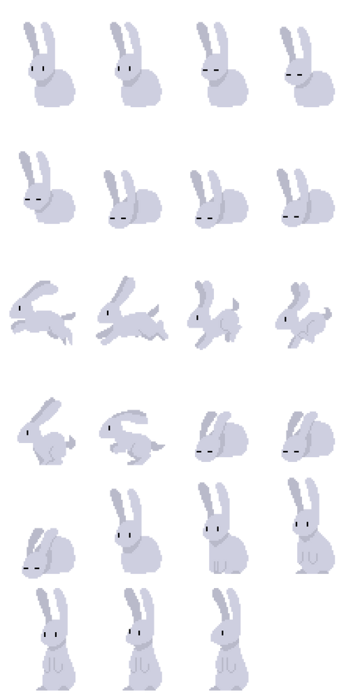 Bunny Sprite-Sheet by HRedBird