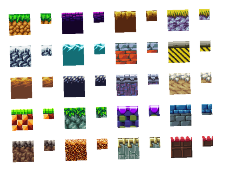 Retro Platformer Tilesets by Jestan