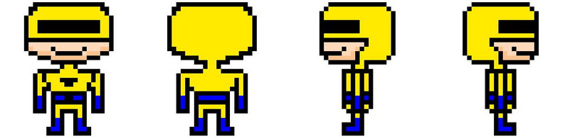 A Simple 32*32 Pixel Superhero Character Sprite Sheet by GamingDroid4004
