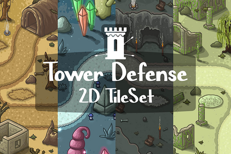 Tower Defense Tileset by Free Game Assets (GUI, Sprite, Tilesets)