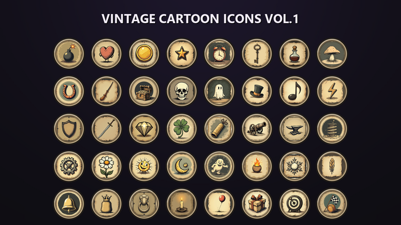 Vintage Cartoon Icons Vol.1 by BALOOD