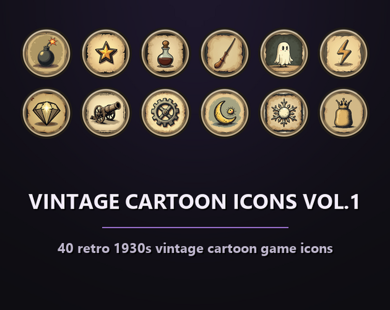 Vintage Cartoon Icons Vol.1 by BALOOD