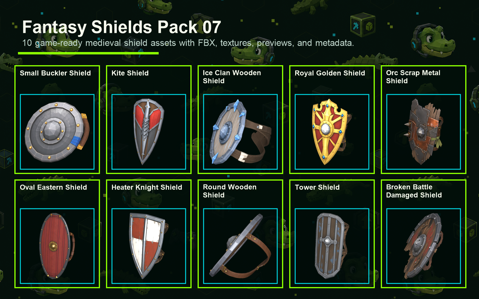 Fantasy Shields Pack 07 by Kroggo