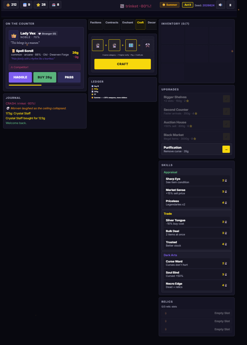 Dungeon Pawn — The Roguelike Merchant by offofficeclerk-droid