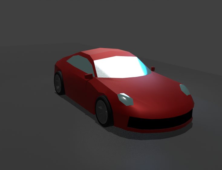 CC0 Free Low Poly Sport Car Game Ready 3D Model by VOXEL DEV