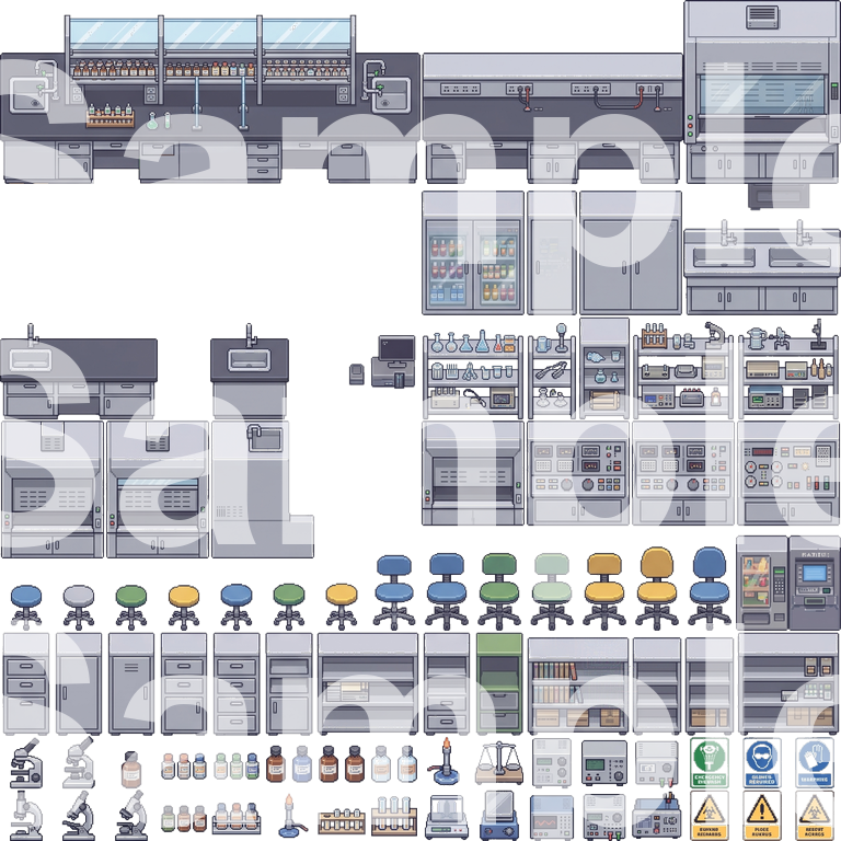 Modern High School Pixel Art Tileset by Cute SCKR