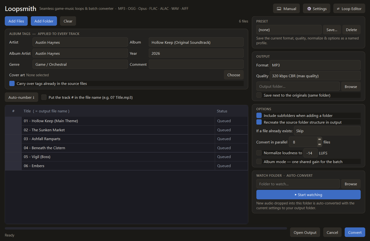 Loopsmith 1.1.0: clip protection, inline renaming, smoother auditioning ...