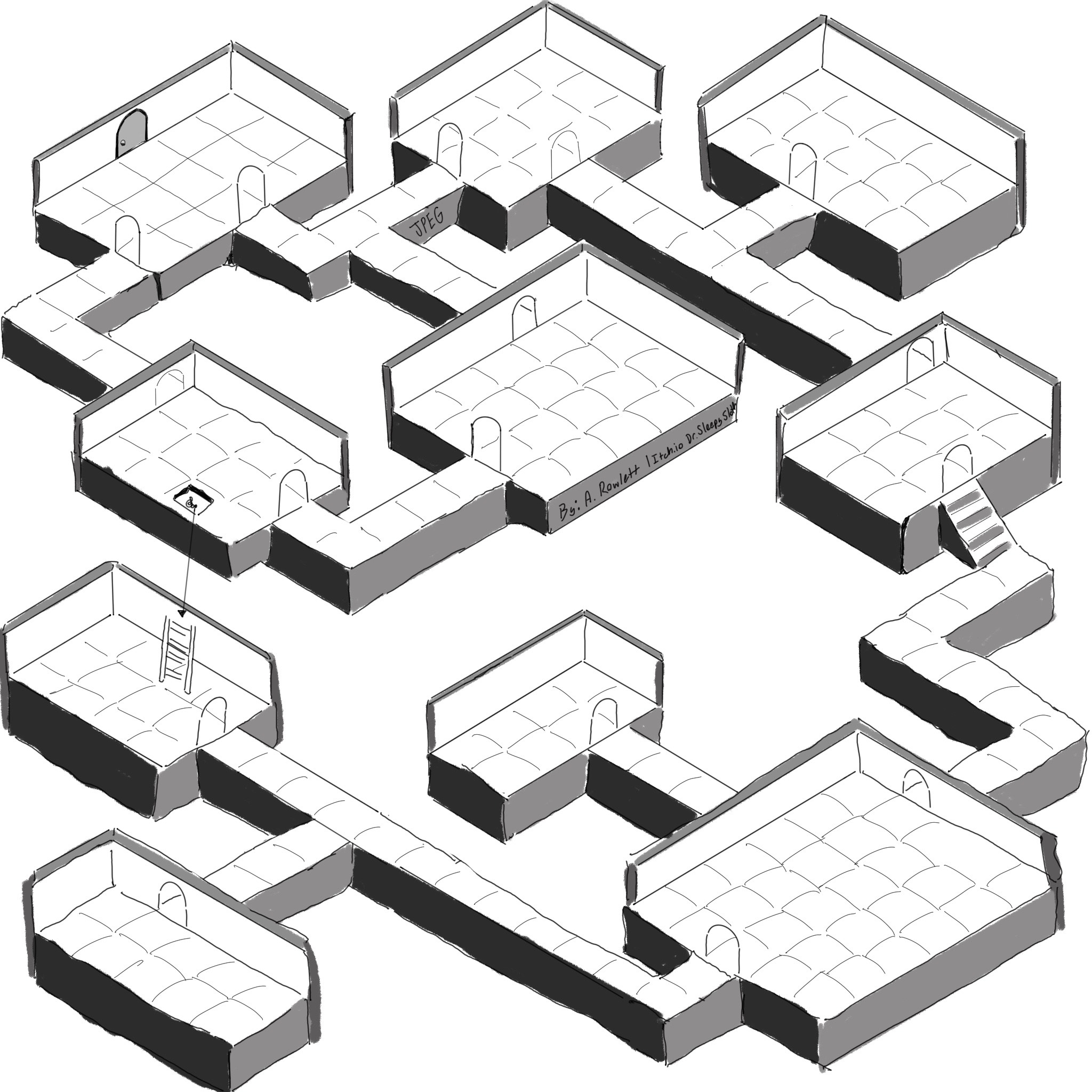 Blank Scrap Maps Issue #1 : Isometric Edition by Dr. SleepySloth