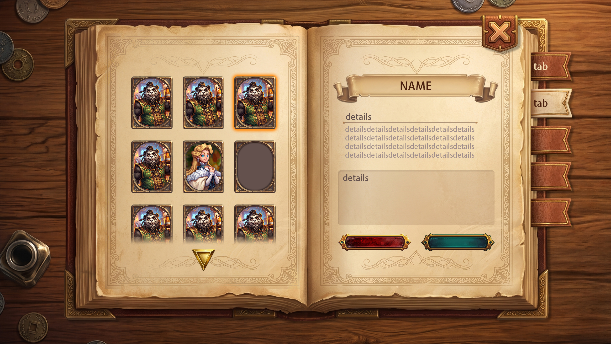 New Release: Fantasy RPG Adventure Book UI Kit - PNG Edition - Fantasy ...