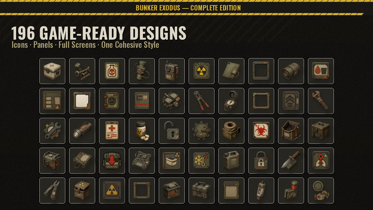 Bunker Exodus UI Kit — Interactive Demo by Nexa Visuals