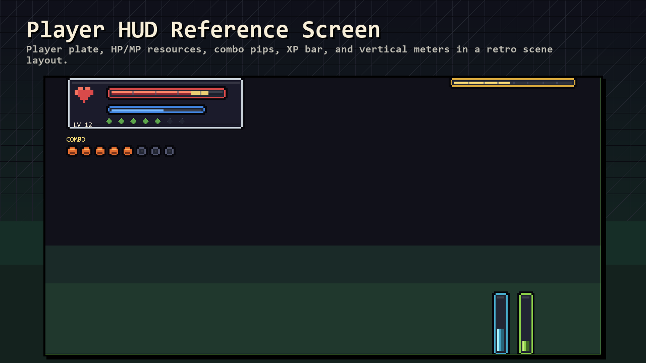 8-bit RPG Bars UI Pack - Pixel Health, Mana, XP & Boss Bars by Template ...