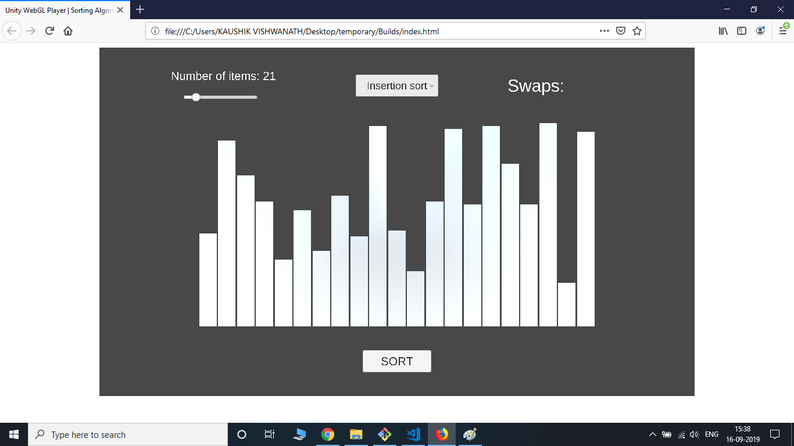 Sorting Algorithm Visualizer By Humblefool01