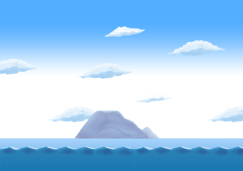 Free 2D Adventure Beach Background by Super Brutal Assets