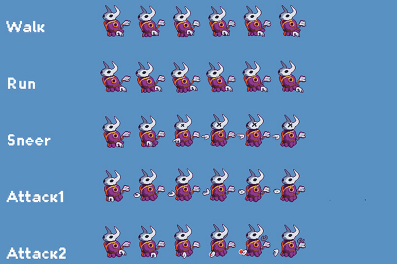 Boss Monsters Pixel Art Sprites by Free Game Assets (GUI, Sprite, Tilesets)
