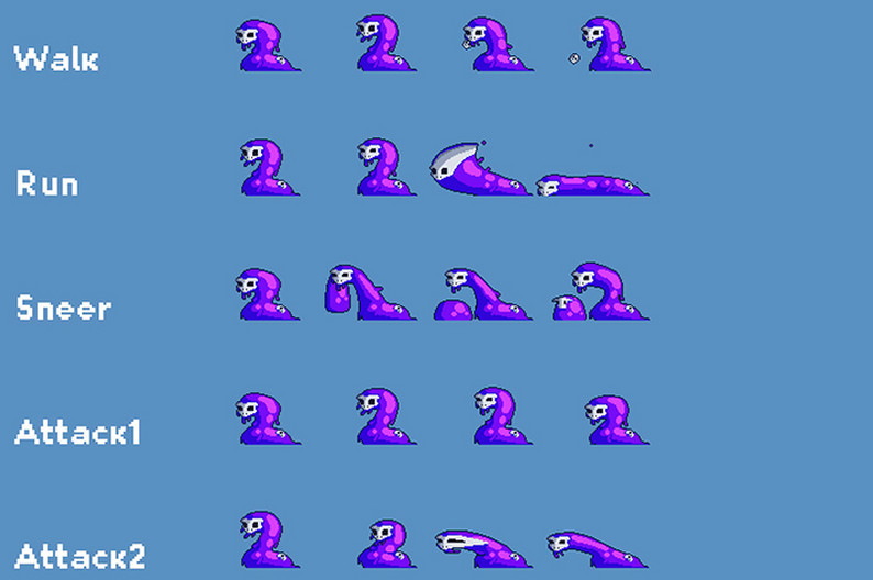 Boss Monsters Pixel Art Sprites by Free Game Assets (GUI, Sprite, Tilesets)