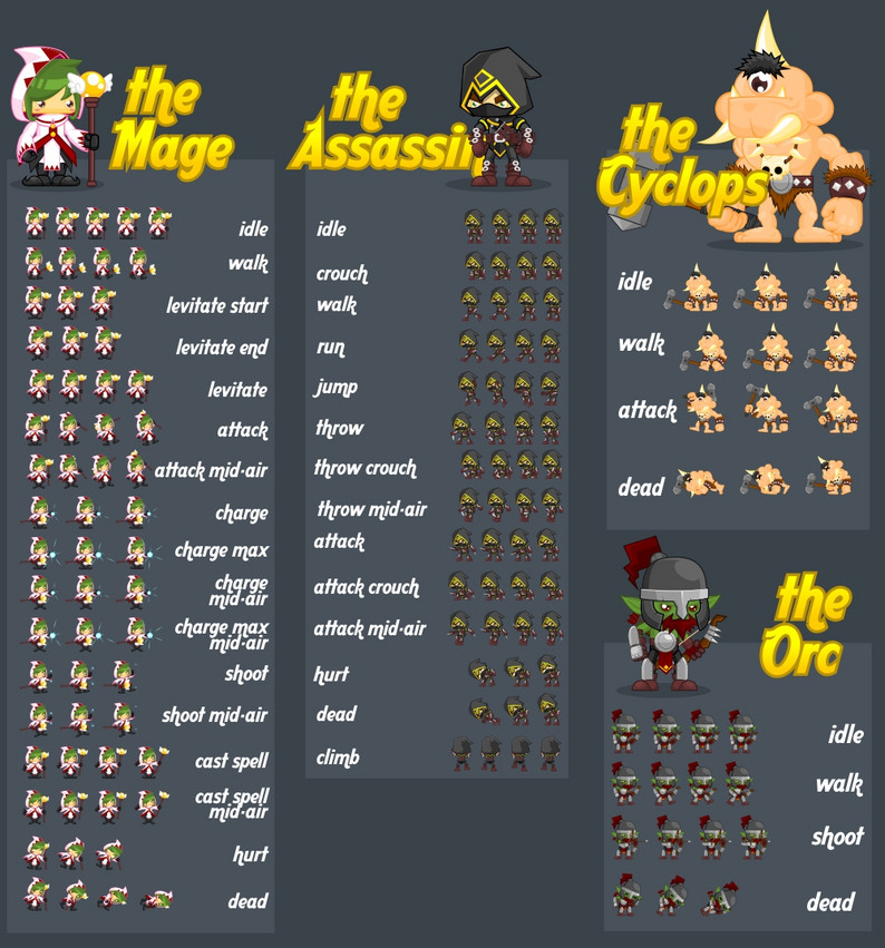 Assassin Adventure - Game Sprites by pzUH