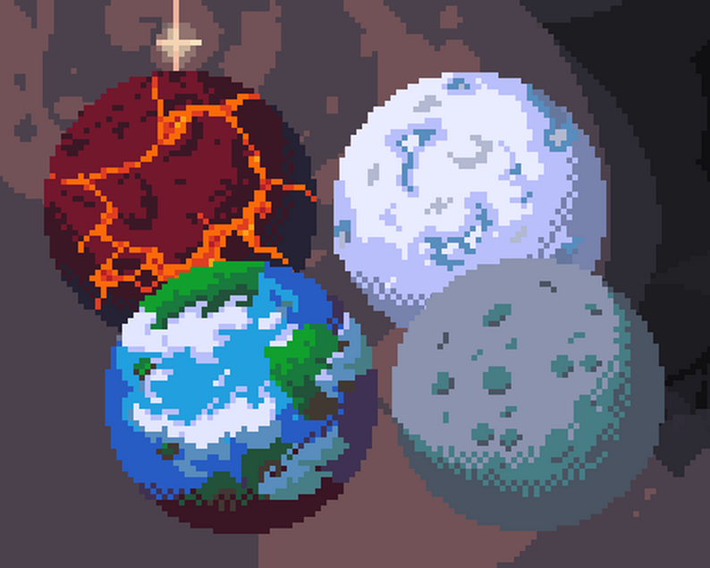 🪐 250+ Pixel art planets by 🌻Helianthus Games🌻