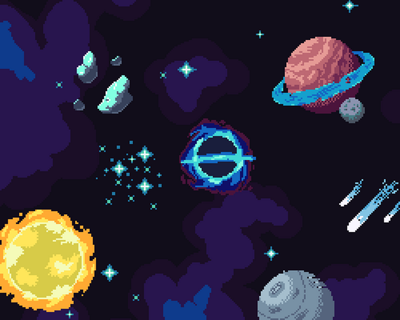 🪐 250+ Pixel art planets by 🌻Helianthus Games🌻