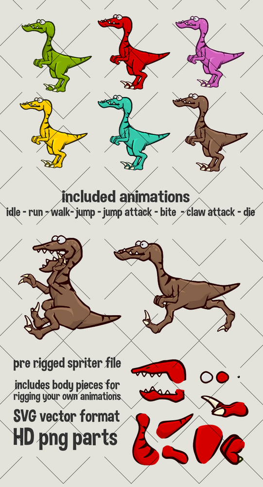 Velociraptor by Robert Brooks - gamedeveloperstudio.com