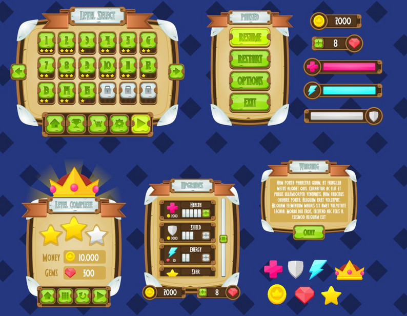 Free Fantasy Game GUI by pzUH