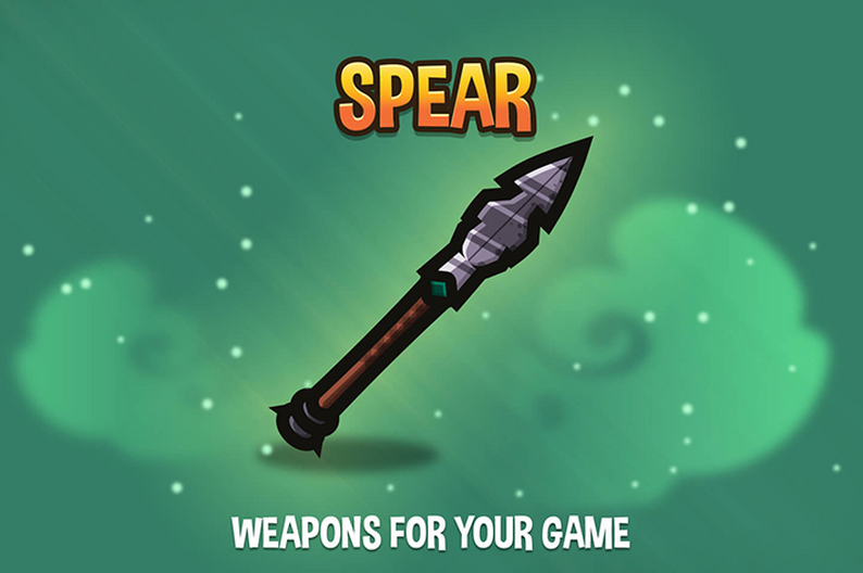 Spear 2D Weapons by Free Game Assets (GUI, Sprite, Tilesets)