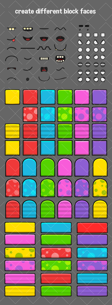 Cartoon blocks by Robert Brooks - gamedeveloperstudio.com